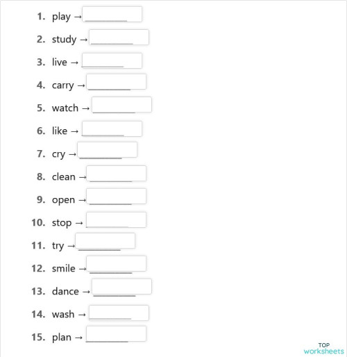 Verbs worksheet. Interactive worksheet | TopWorksheets