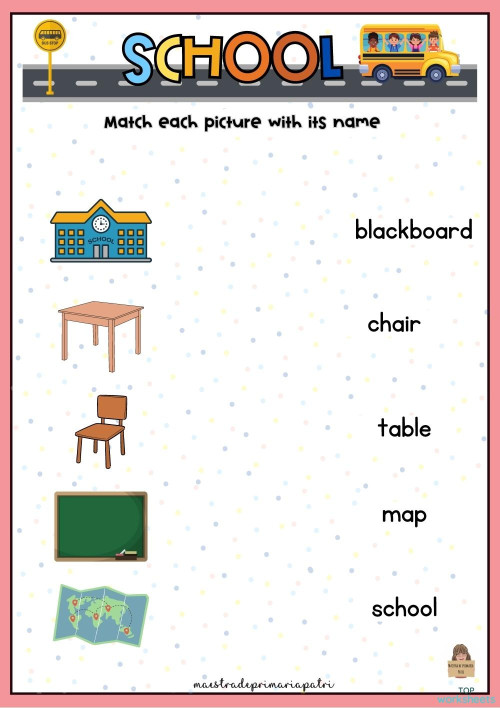 Match each picture with its name. Interactive worksheet | TopWorksheets