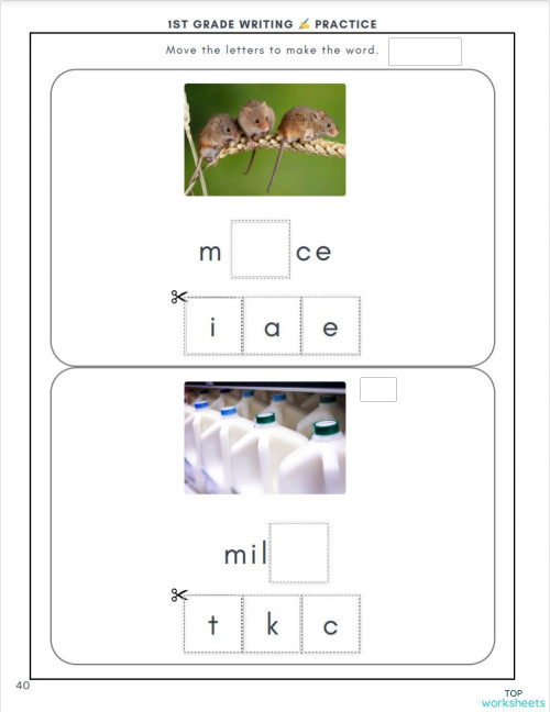 First Grade ELPA 21 Writing Practice 1. Interactive worksheet ...