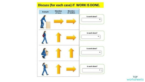 Workdone (starter). Interactive worksheet | TopWorksheets
