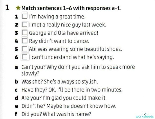 question tags. Interactive worksheet | TopWorksheets