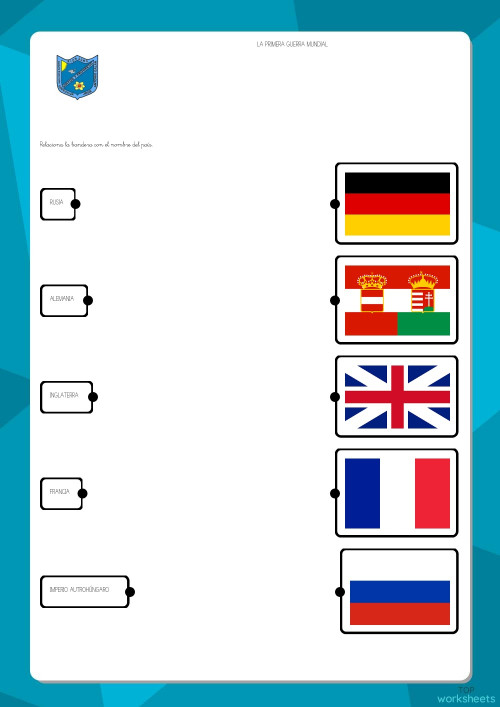 LA PRIMERA GUERRA MUNDIAL. Ficha interactiva | TopWorksheets