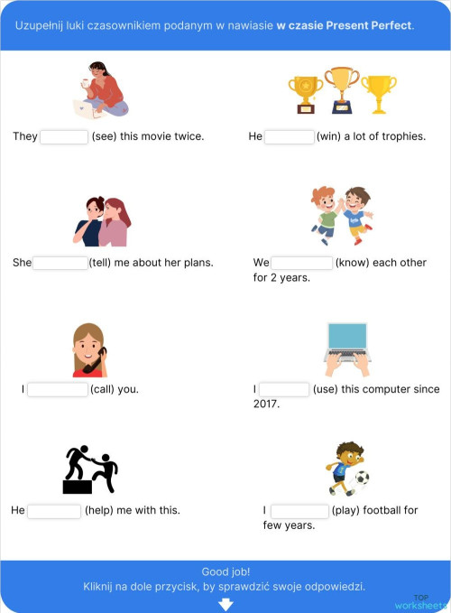 gramar - perfect tw - 2. Interactive worksheet | TopWorksheets
