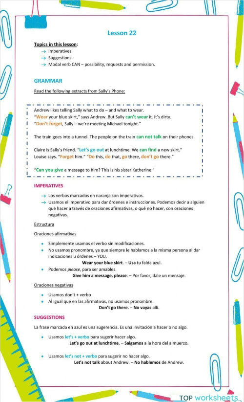 Lesson 22. Interactive worksheet | TopWorksheets
