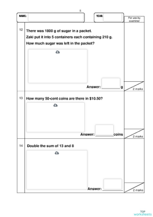 MATHS1 REVISION PART 1B. Interactive worksheet | TopWorksheets