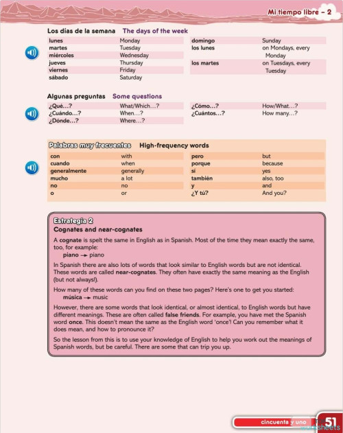 Mi tiempo libre 51. Ficha interactiva | TopWorksheets