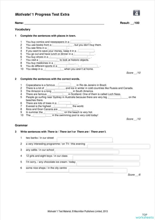 revision unit 4. Interactive worksheet | TopWorksheets