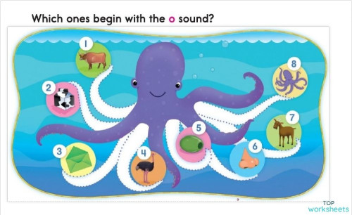 phonics letter O. Interactive worksheet | TopWorksheets