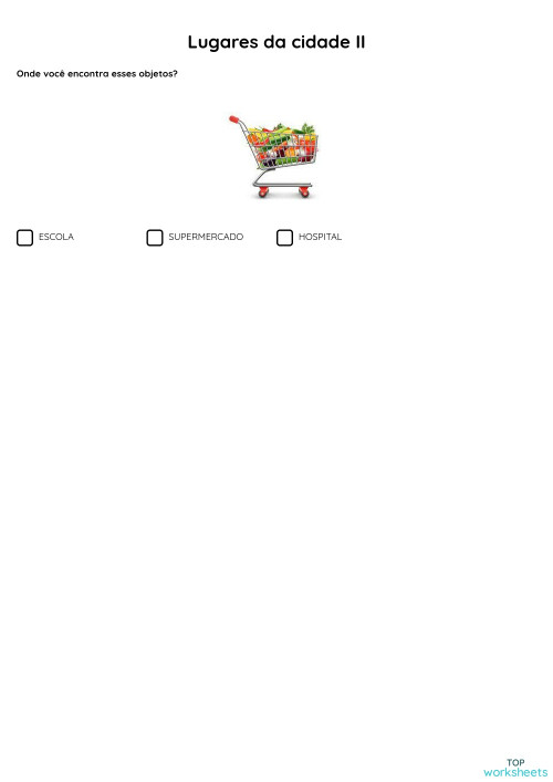 Lugares da cidade II. Ficha interativa | TopWorksheets