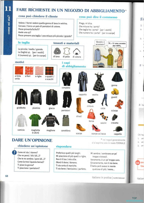 L'italiano in pratica A2.2_I VESTITI. Scheda interattiva | TopWorksheets