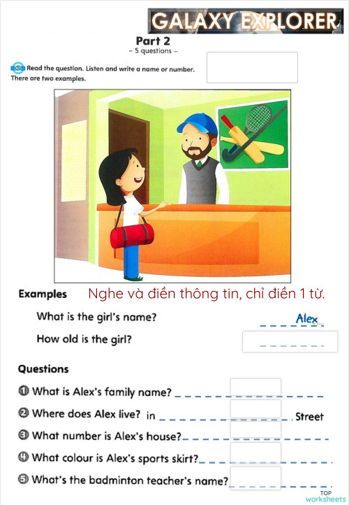 Starters Mini Trainer P4. Interactive worksheet | TopWorksheets