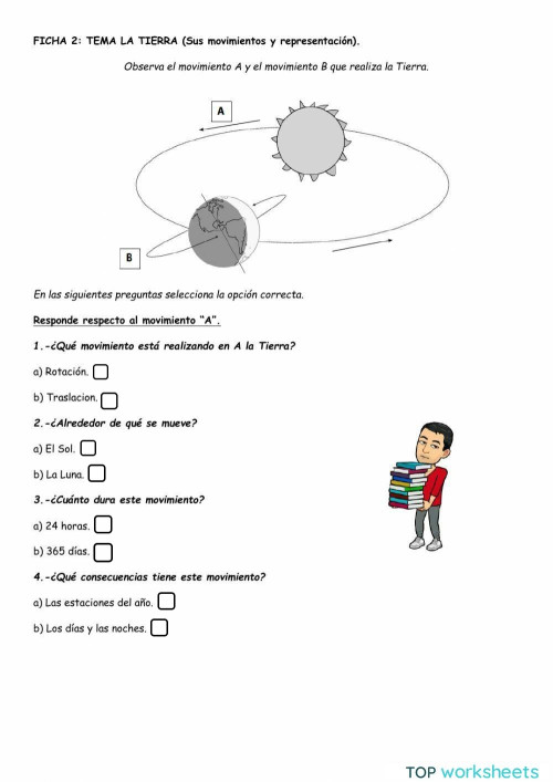 Planetas: fichas interactivas y ejercicios online | TopWorksheets