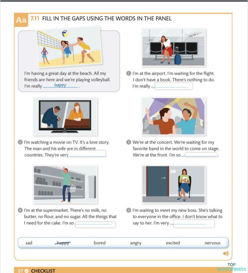 feelings vocabulary 3. Interactive worksheet | TopWorksheets