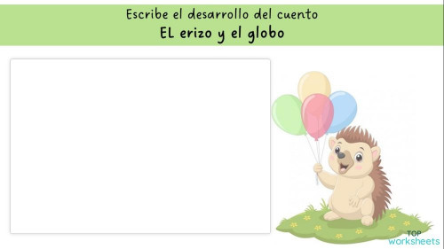 El erizo y el globo - actividad. Ficha interactiva | TopWorksheets