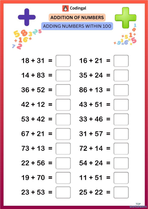 M_G01M07L21_WE02_Introduction_to_Addition_of_Two-Digit_Numbers_6. Interactive worksheet ...