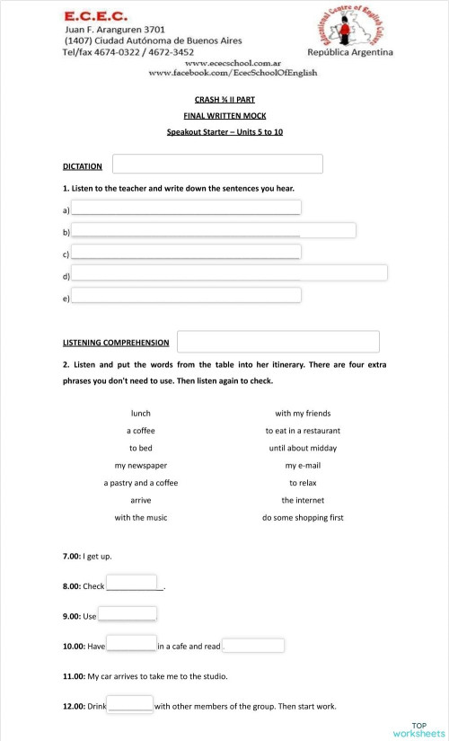 SO Stater 5-10 Final Mock. Interactive worksheet | TopWorksheets