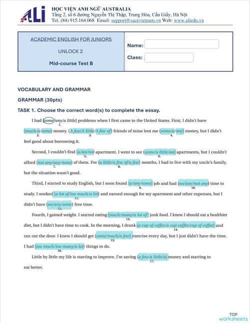 Past Simple and Used To. Interactive worksheet | TopWorksheets