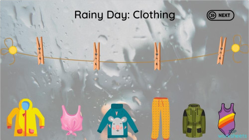 Rainy Day Clothing. Interactive worksheet | TopWorksheets