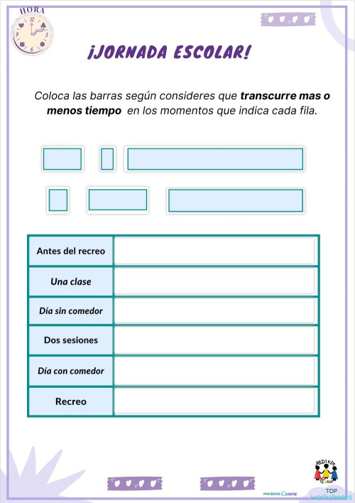 Calendario: fichas interactivas y ejercicios online | TopWorksheets