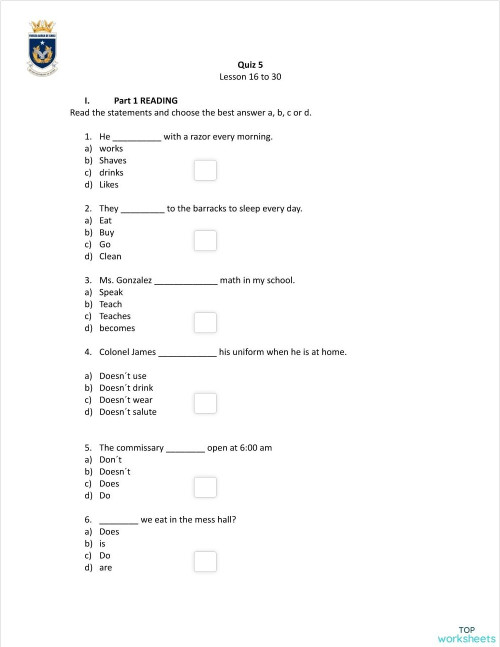 Daily Routine - Present simple tense. Ficha interactiva | TopWorksheets