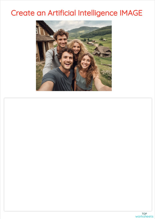 Create an AI Image Describing a Picture. Interactive worksheet ...