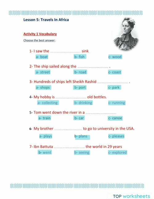 Access 8 - Expeditions - Travels in Africa - Lesson 5. Interactive ...