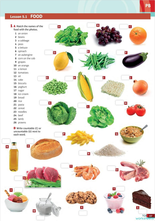 vegetable test. Interactive worksheet | TopWorksheets