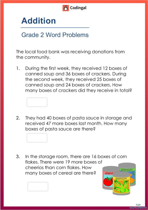 M_G02M05L26_WA03_Word_Problems_on_Addition. Interactive worksheet ...
