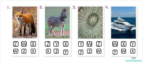 letters WXYZ. Interactive worksheet | TopWorksheets