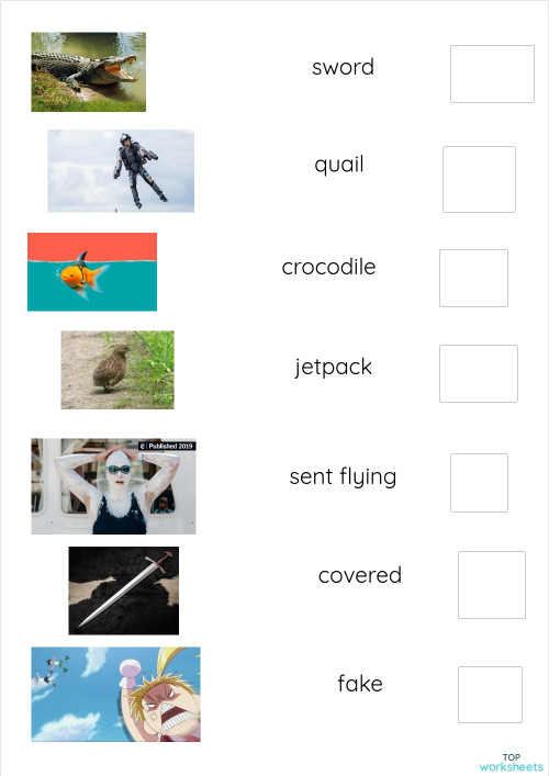 Match the word to the sound (3). Interactive worksheet | TopWorksheets