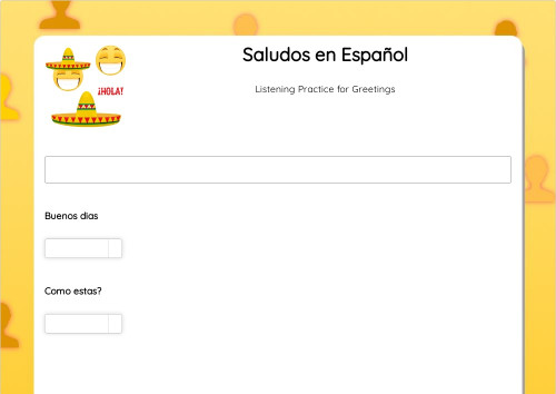 Saludos en Español. Ficha interactiva | TopWorksheets