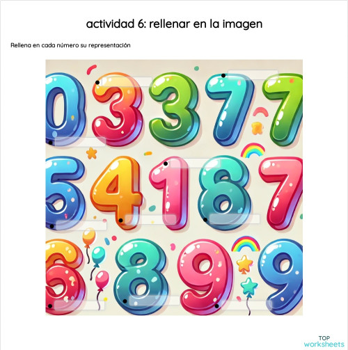 actividad 6: rellenar en la imagen. Ficha interactiva | TopWorksheets