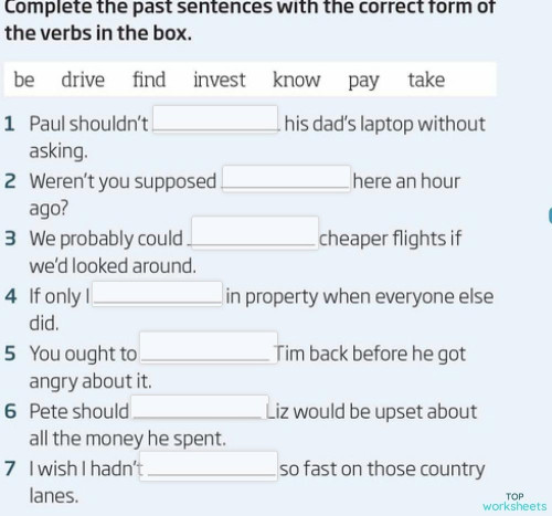 Mistakes + Money phrasal verbs. Interactive worksheet | TopWorksheets