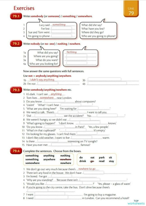 Murphy U79. Interactive worksheet | TopWorksheets