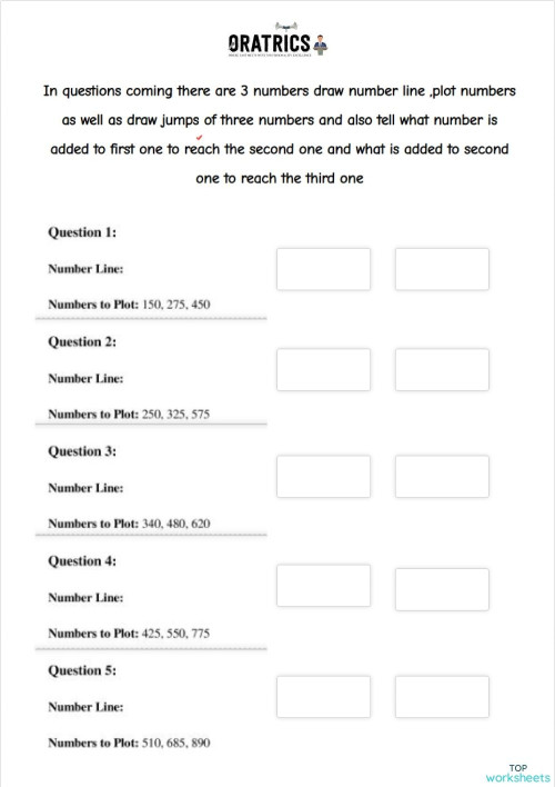 Number Line EE. Interactive worksheet | TopWorksheets