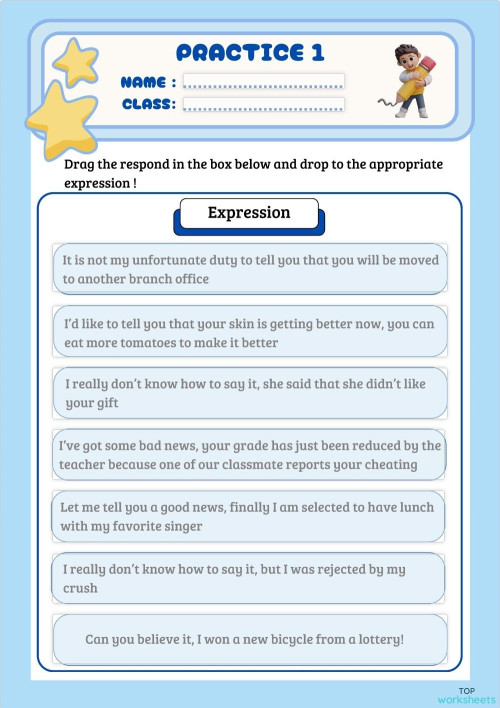 Giving Good News and Bad News (Reading). Interactive worksheet ...