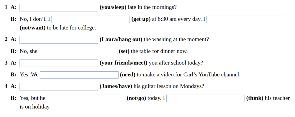 Present Simple vs Present Continuous A2. Interactive worksheet ...