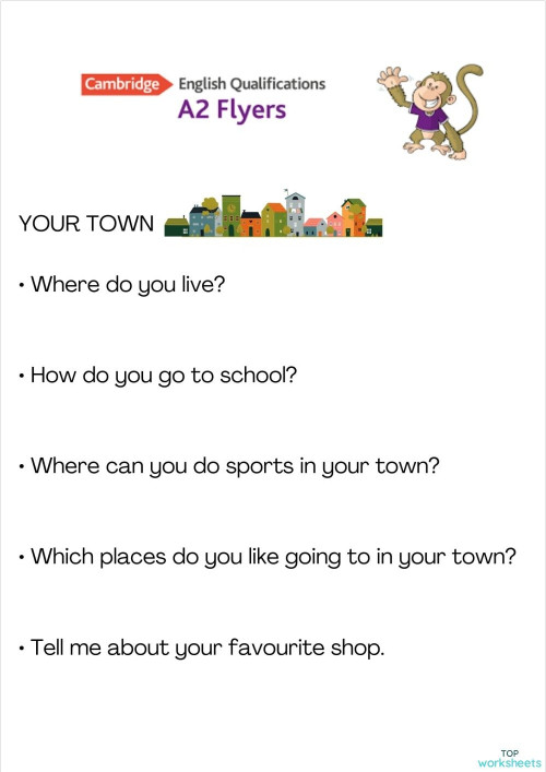 Speaking Flyers Questions. Interactive worksheet | TopWorksheets