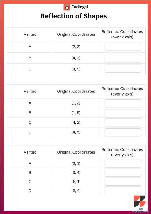 M_G05M22L62_WE01_Reflection_of_Shapes_5. Interactive worksheet | TopWorksheets