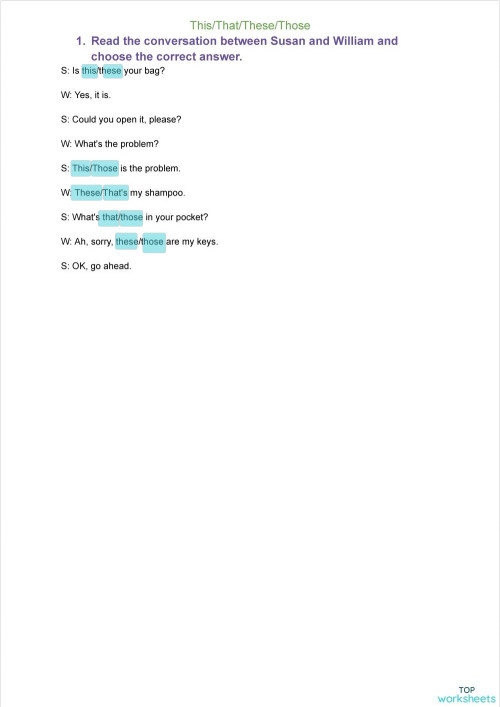 Preposition Comprehension. Interactive worksheet | TopWorksheets