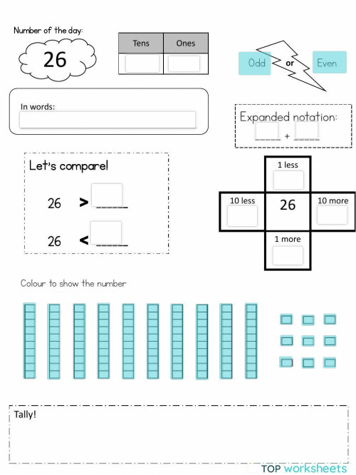 Number of the day. Interactive worksheet | TopWorksheets