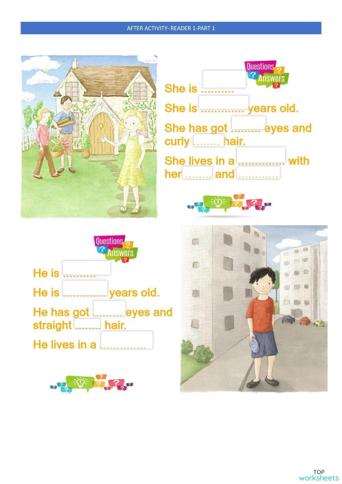 CH2-AFTER ACTIVITY-READER 1-PART1. Interactive worksheet | TopWorksheets