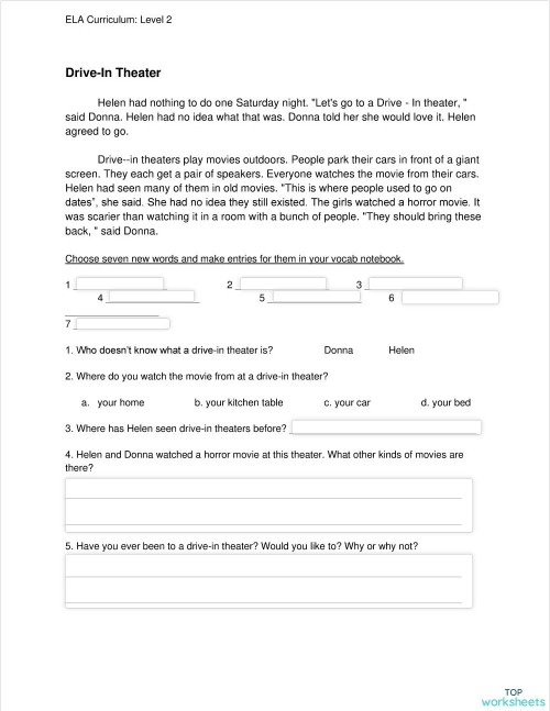 Module 4 Reading A2. Interactive worksheet | TopWorksheets