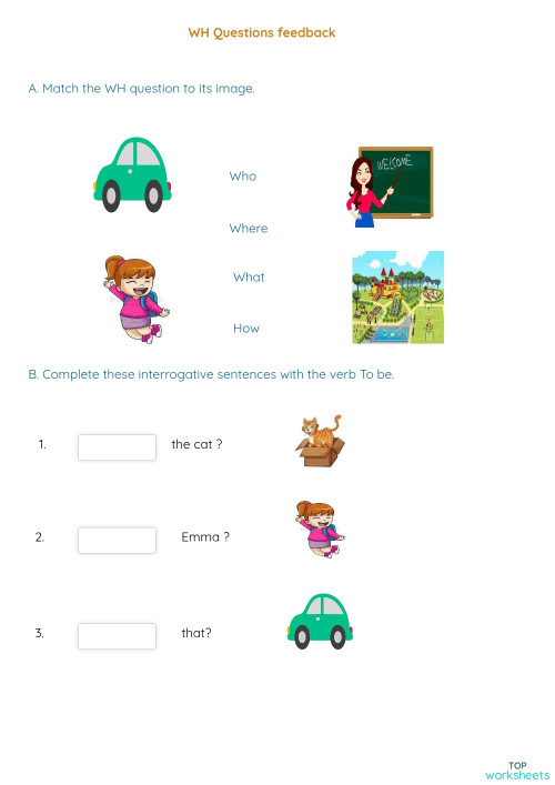WH Questions. Interactive worksheet | TopWorksheets