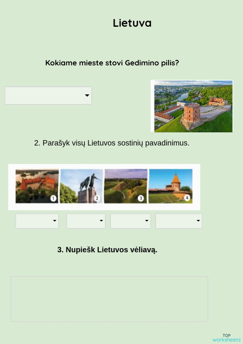 Interactive worksheets and online exercises in lithuanian | TopWorksheets