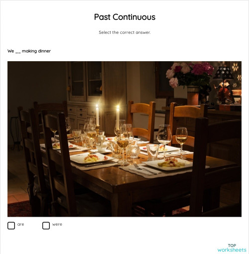 Past Continuous. Interactive worksheet | TopWorksheets