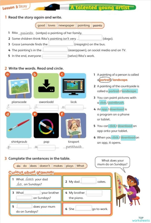 Vocabulary fun in weekend. Interactive worksheet | TopWorksheets