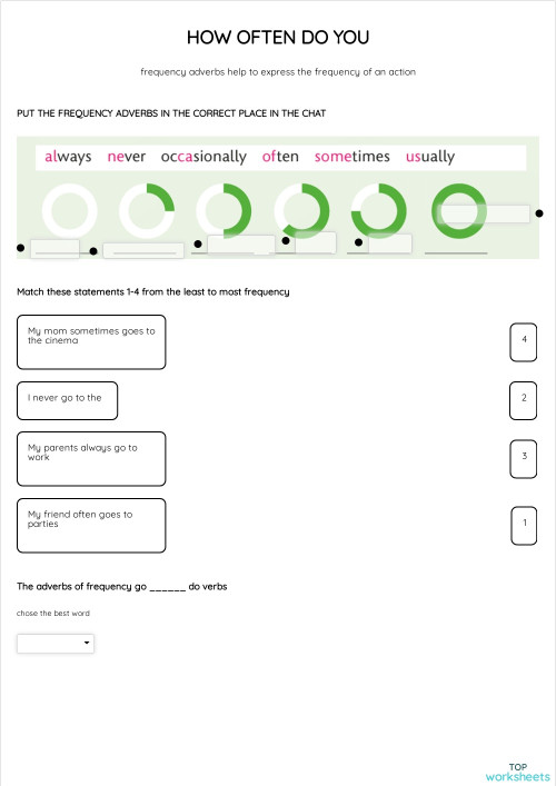 HOW OFTEN DO YOU. Interactive worksheet | TopWorksheets
