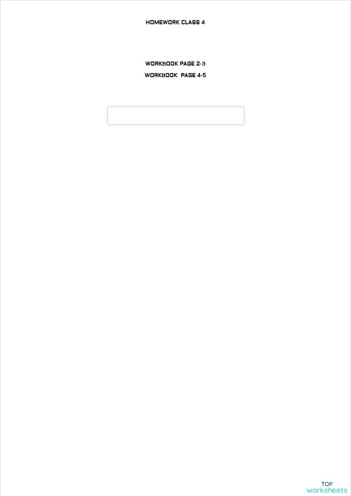 HOMEWORK CLASS 4. Interactive worksheet | TopWorksheets