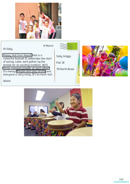 Matching activity Sally. Interactive worksheet | TopWorksheets